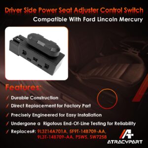 Power Seat Switch Front Driver Side Replacement for F-150 F-250 F-350 Explorer Lincoln MKX & More Replace# 9L3Z-14A701-A, PSW5, 9L3Z14A701A