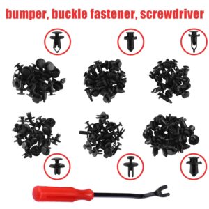 LivTee 120pcs Retainer Clips Push Type Fasteners 6.3mm 8mm 9mm 10mm Expansion Screws Replacement Kit Bumper Push Rivet Clips with Remover Tool