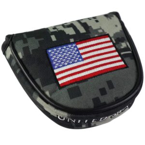 seacloud golf putter cover usa camouflage golf mallet putter head cover protector magnetic closure