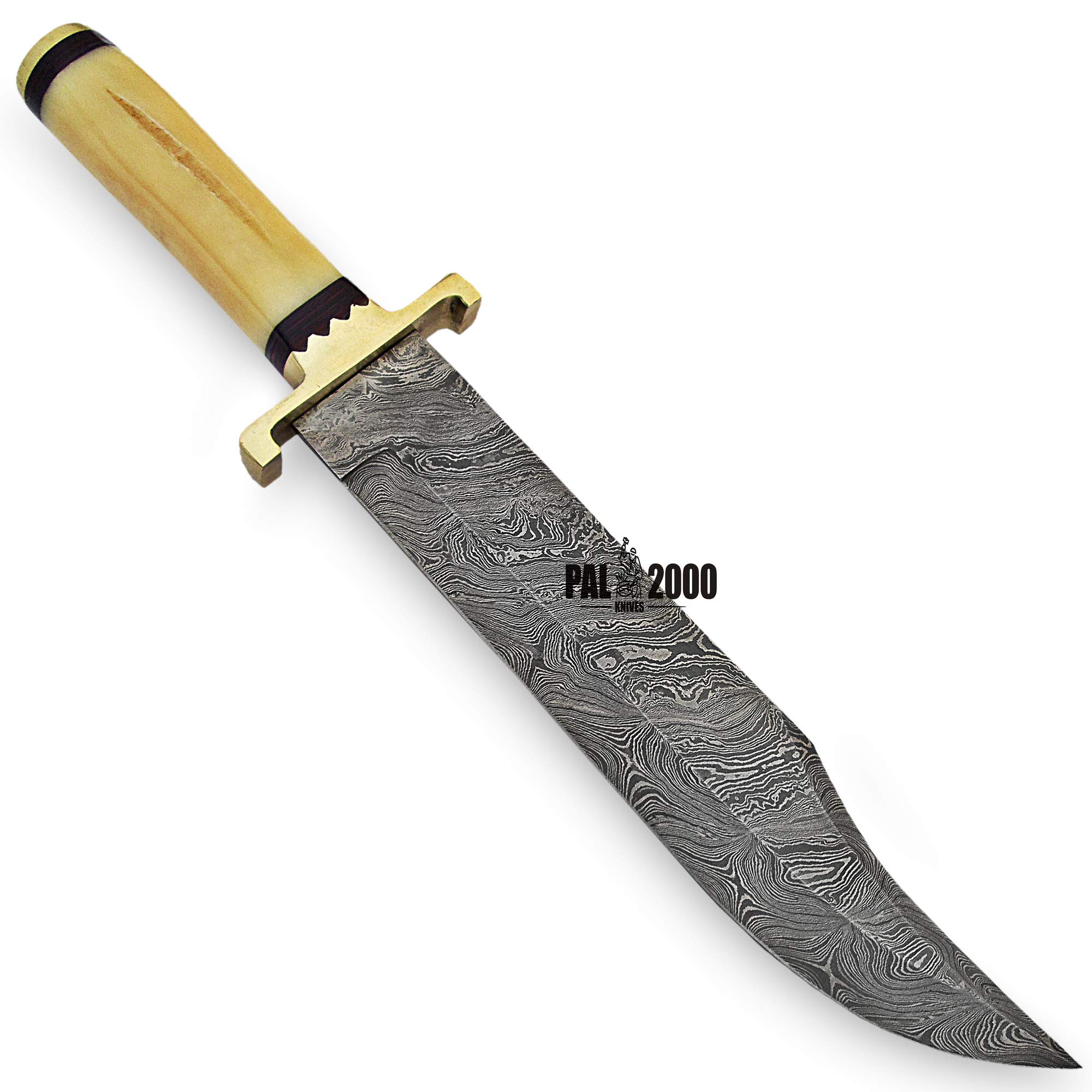 PAL 2000 KNIVES HUN-9915 Handmade damascus hunting Fixed Blade knife with Sheath