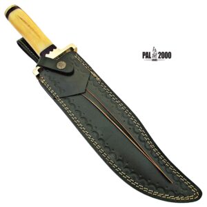 PAL 2000 KNIVES HUN-9915 Handmade damascus hunting Fixed Blade knife with Sheath