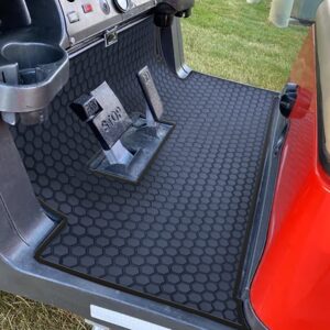 Matericuo Golf Cart Floor Liner Mat Full Coverage Custom Fit for 2 and 2+2 Club Car Models Precedent 2004-2024/Onward & Tempo (2017-2024)/Villager & V4L (2019-2024 Black