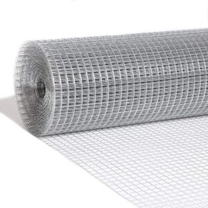 nueve deer hardware cloth 6 foot x 50 foot 1/2 inch mesh 19 gauge, hot dip galvanized after welding, welded wire mesh roll chicken wire fencing cage wire rodent wire