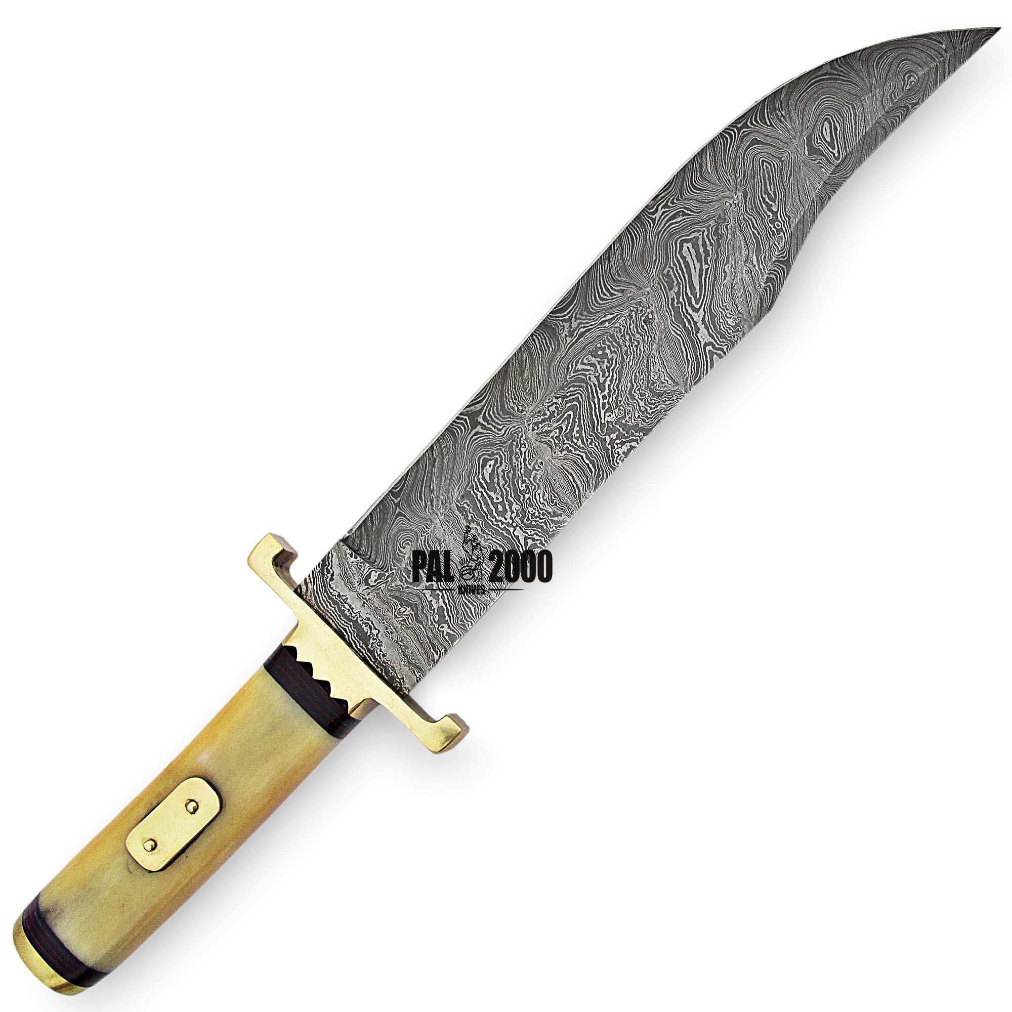 PAL 2000 KNIVES HUN-9915 Handmade damascus hunting Fixed Blade knife with Sheath