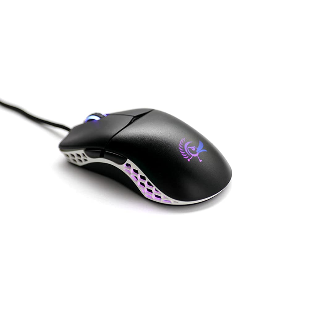 Ducky Feather Lightweight Gaming Mouse 3389 Sensor - (Black & White - Kailh 8.0 Switches)