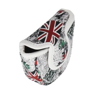 Seacloud Golf Mallet Head Cover UK Flag Putter Cover with Magnetic Closure Golf Club Headcover