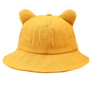 umeepar unisex packable bucket hat sun hat for womens men (cat ear &tail yellow)