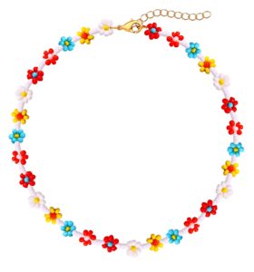 bvga beaded choker necklaces for women colorful flower shaped beads chocker boho necklaces beach necklace for women jewelry gifts