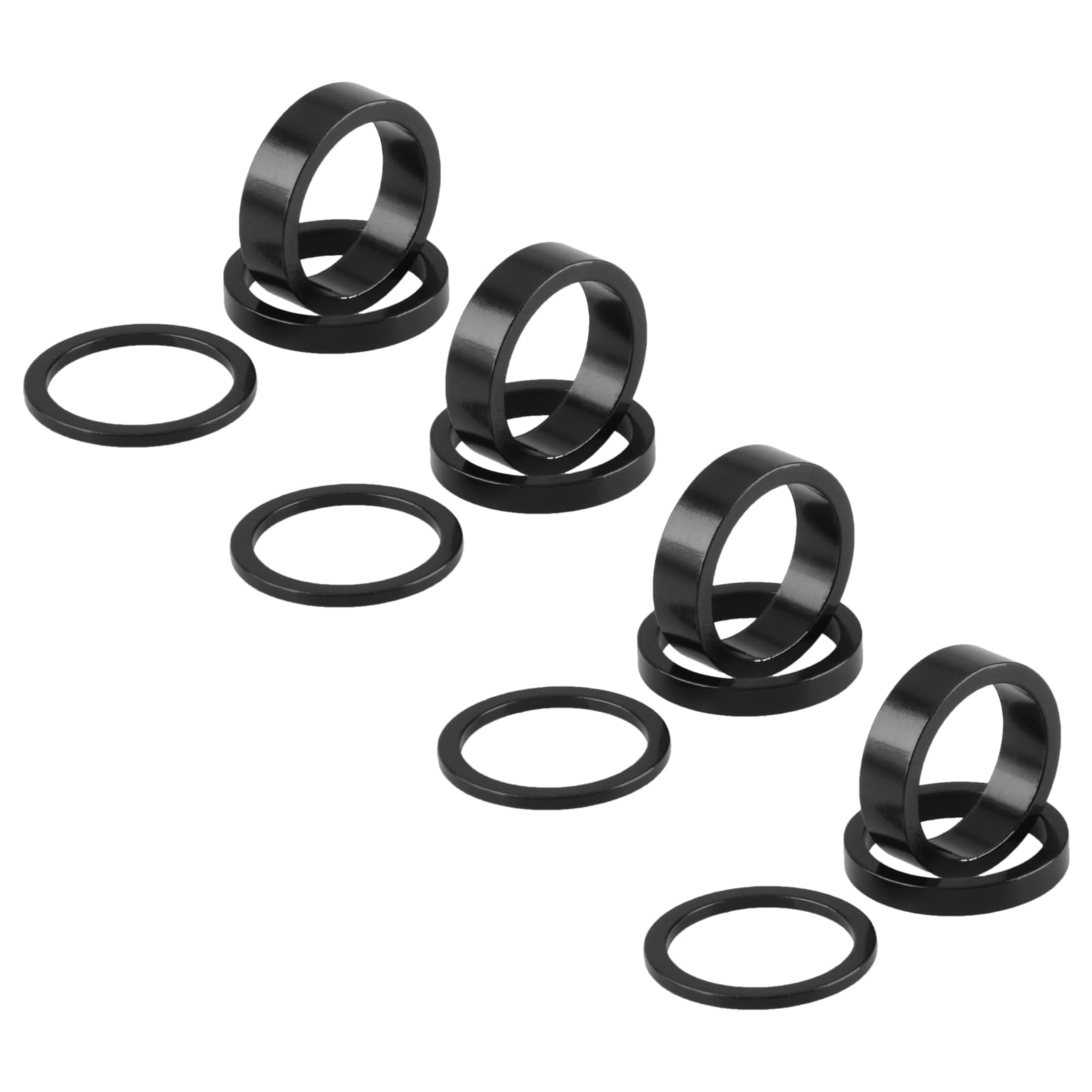 TRIWONDER Bicycle Headset Spacer Bike Carbon Fiber Headset Spacer Bike Stem Spacers Fit for MTB BMX Mountain Bike Road Bikes 2mm 5mm 10mm (12 Pieces)