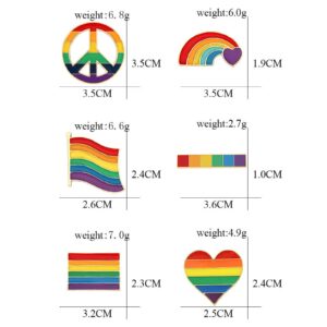 Tinsow Pride Gay Rainbow Flag Lapel Pins Enamel LGBT Lapel Pins Rainbow Brooch Decoration for Clothes and Bags (6)