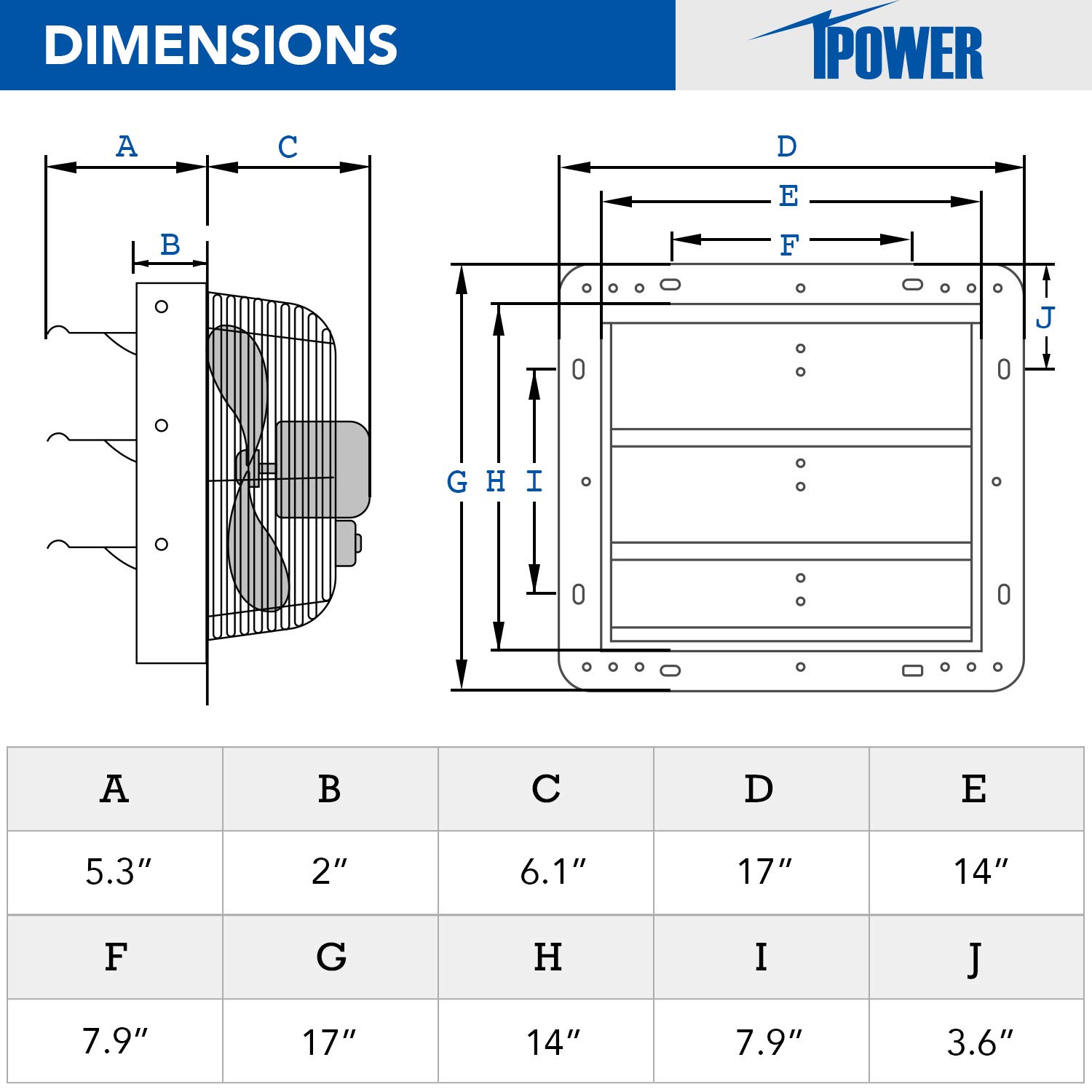 iPower 14 Inch Shutter Exhaust Fan Aluminum High Speed 1600RPM, 2000 CFM, Silver, with Adjustable Programmable Thermostat