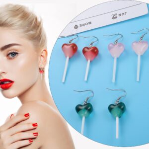 Ubjuliwa 12 Pairs Creative Unique Simulation Cute Colorful Resin Candy Dangle Earring Handmade Kawaii Food Earrings Set for Women Jewelry