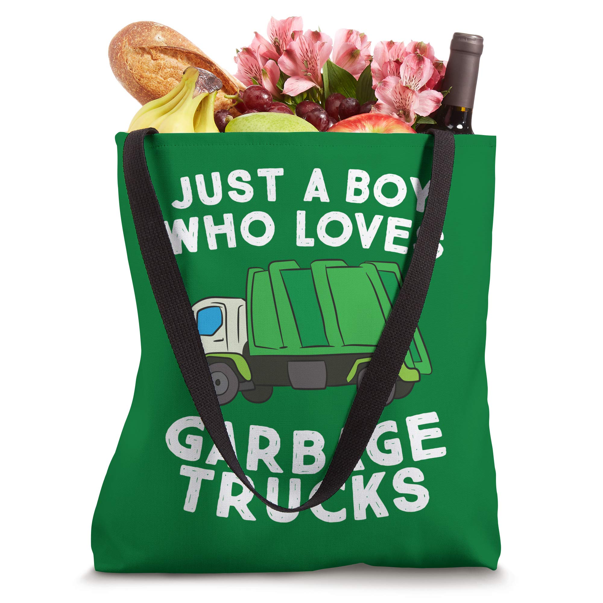 Garbage Truck Just A Boy Who Loves Garbage Trucks Tote Bag