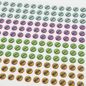 8mm 168pcs 3D Lure Eye Self Stick Lizard Reptile Eye Fly Tying Variety 3mm4mm5mm6mm7mm8mm Holographic Lure Eye Fly Tying, Jigs, Crafts