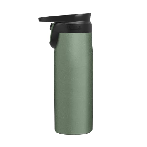 CamelBak Forge Flow Coffee & Travel Mug, Insulated Stainless Steel - Non-Slip Silicon Base - Easy One-Handed Operation - 20oz, Moss