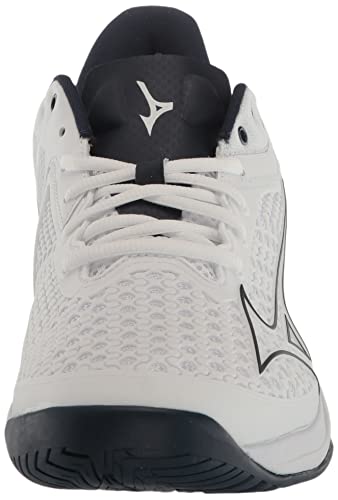 Mizuno Wave Exceed Tour 5 AC Men Tennis Shoe, White-Dress Blue, 8.5