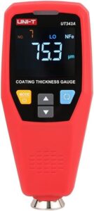 uni-t ut343a digital coating thickness composite gauge meter automobile paint film tester measuring fe/nfe paint tool usb data storage single-point multi-point quick judgment prompt