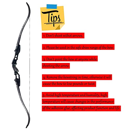 TBOW 62” ILF Recurve Bow with Gordon Limbs 30-60Lbs for Adult Archery Competition Athletic Right Hand (50Lbs)