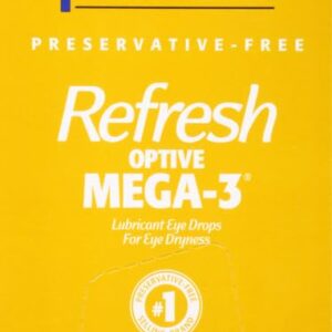 Refresh Optive MEGA-3 Lubricant Eye Drops Preservative-Free Artificial Tears, 0.01 fl oz (0.4 mL), 60 Single-Use Containers