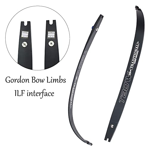 TBOW 62” ILF Recurve Bow with Gordon Limbs 30-60Lbs for Adult Archery Competition Athletic Right Hand (50Lbs)