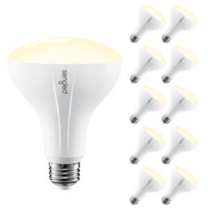 sengled zigbee smart bulb, works with smartthings and echo with built-in hub, voice control with alexa and google home, hub required, br30 dimmable flood light bulb, soft white 2700k, 10 pack