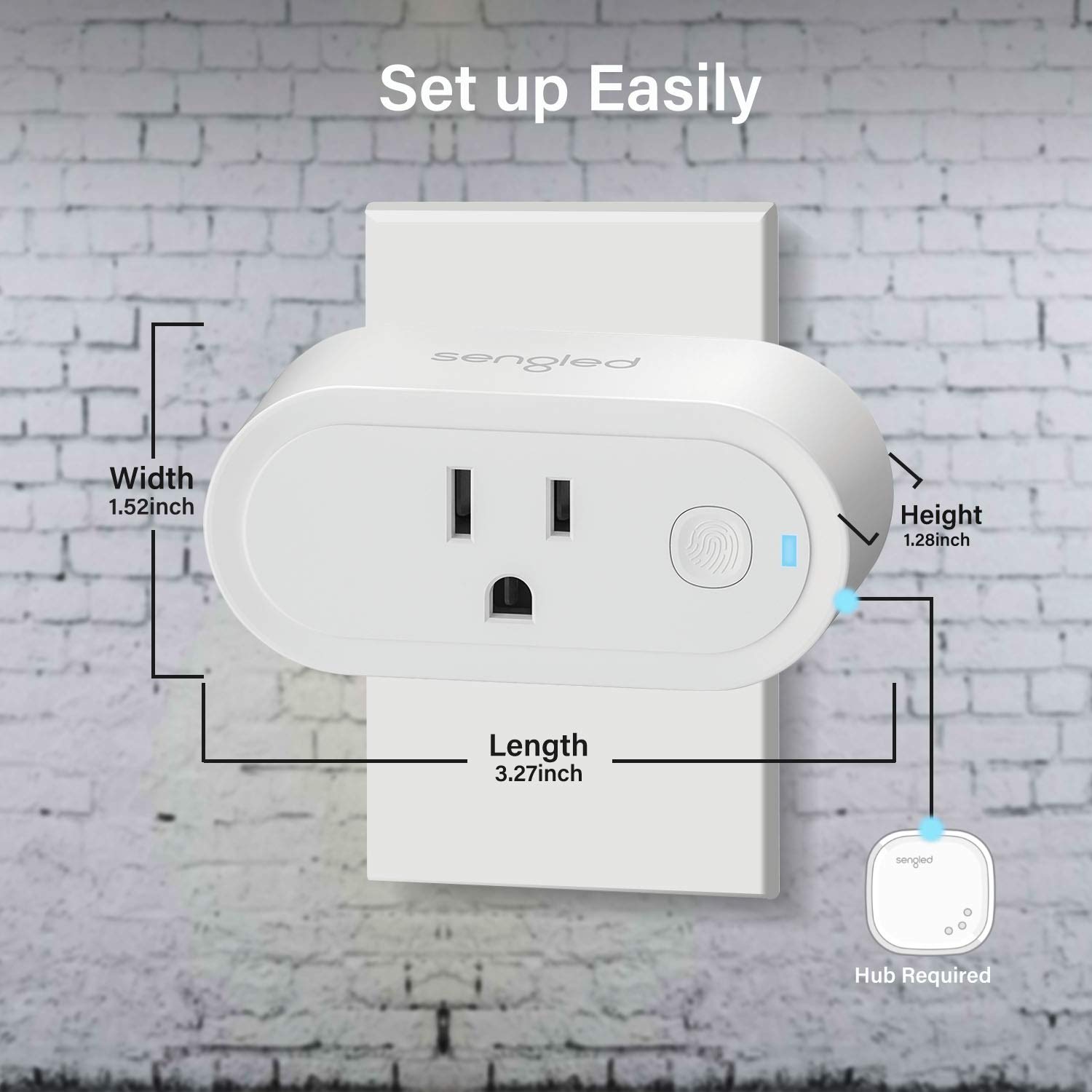 Sengled Smart Plugs, Hub Required, Works with SmartThings and Amazon Echo with Built-in Hub, Voice Control with Alexa and Google Home, 15Amp Smart Socket, Work as Zigbee Repeater, ETL Listed, 4 Pack