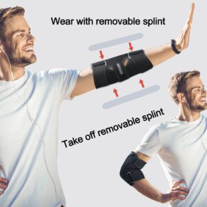 Reamphy Elbow Brace,Comfortable Night Elbow Sleep Support,Elbow Splint, Adjustable Stabilizer Splints, Cubital Tunnel Syndrome,Tendonitis,Ulnar Nerve,Tennis,Fits for Men and Women(Fits Most)