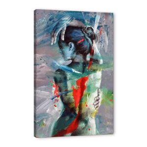 girl beautiful back photography wall art woman body art canvas painting art print modern abstract pop artwork house wall decorations for dorm apartment gallery-wrapped ready to hang - 28"x44"