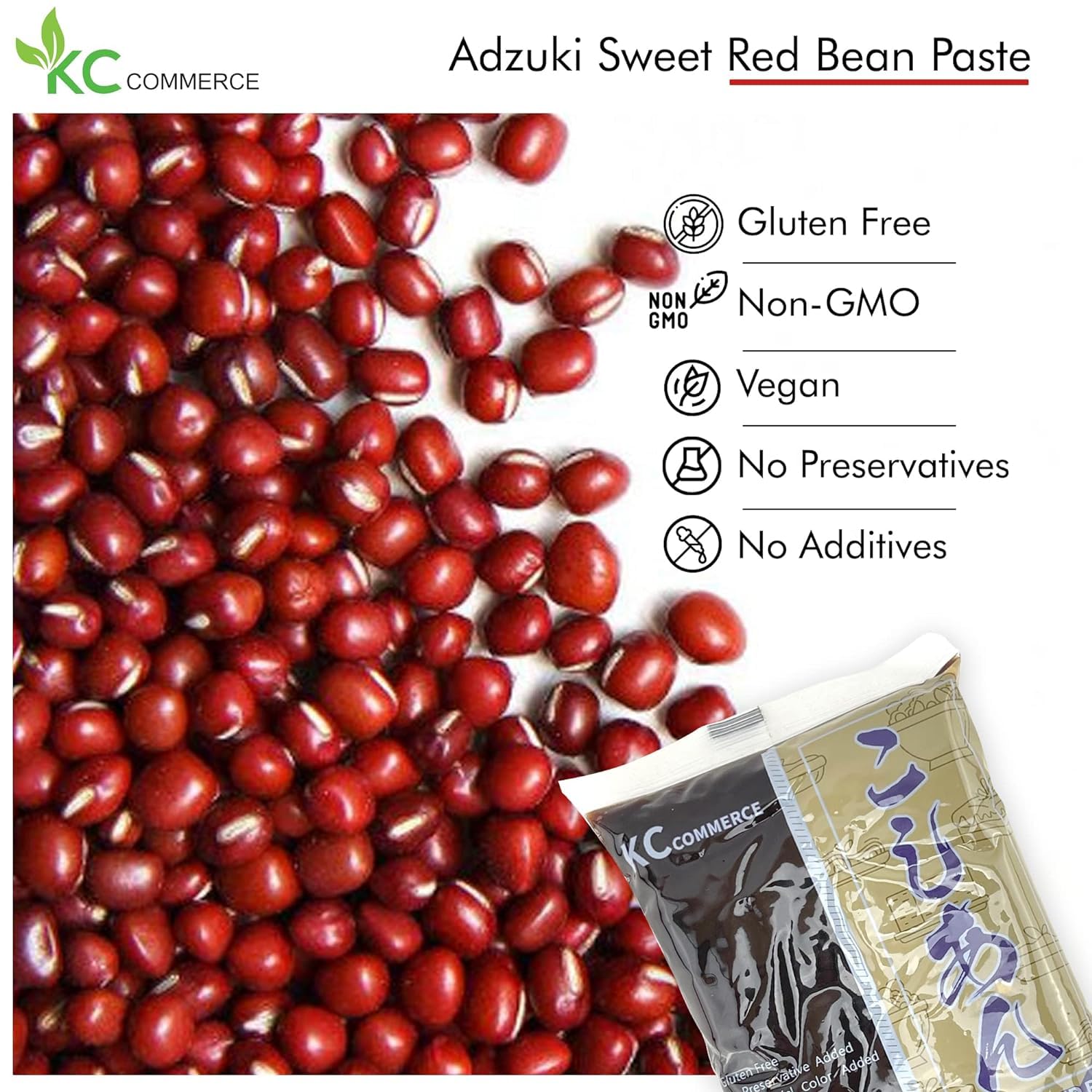 Sweetened Red Bean Paste - Adzuki Beans, Japanese Mochi Rice Cake Sweets Anko, Mashed TSUBUAN, VEGAN & GLUTEN-FREE, NO PRESERVATIVE, NO-MSG, NON-GMO, 14.11oz (Pack of 1 (Coarse))