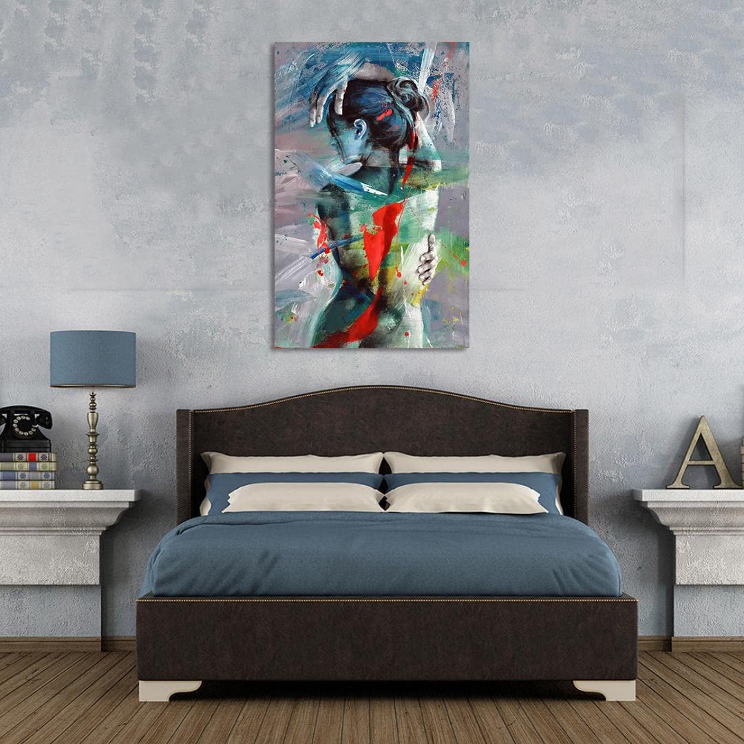 Girl Beautiful Back Photography Wall Art Woman Body Art Canvas Painting Art Print Modern Abstract Pop Artwork House Wall Decorations for Dorm Apartment Gallery-Wrapped Ready to Hang - 28"x44"