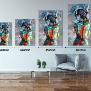 Girl Beautiful Back Photography Wall Art Woman Body Art Canvas Painting Art Print Modern Abstract Pop Artwork House Wall Decorations for Dorm Apartment Gallery-Wrapped Ready to Hang - 28"x44"