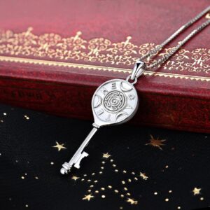 FJ Women Key Necklace Solid Silver Hecate Pendant Wicca Wiccan Jewelry