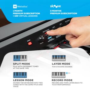 Alesis Recital Grand - Digital Piano 88 Weighted Keys with Hammer Action, Sustain Pedal, 16 Premium Voices, Speakers, Piano Lessons, Sheet Music Stand