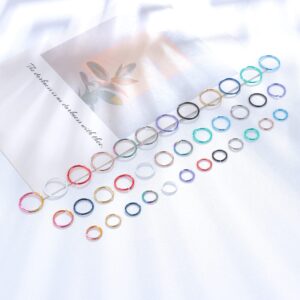 JOERICA 36PCS 20G Stainless Steel Nose Ring Hoop for Women Men Nose Piercing Jewelry Septum Ring Lip Cartilage Helix Hoop Piercing 6MM 8MM 10MM