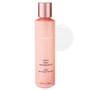 etude house moistfull collagen intense facial toner 200ml | intense hydrating super collagen skin care toner | korean facial moisturizing toner with low-molecular peptides included for all skin type