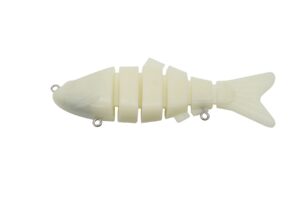 free eye 5pcs unpainted 6 multi jointed swim bait fishing abs lure body 101mm 18.55g blank lures white 6s