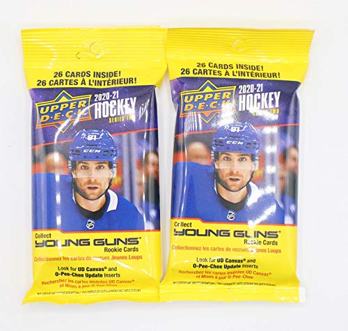 2020/21 Upper Deck NHL Hockey Series 2 Fat Packs (2 Pack Bundle) - 52 Cards Total - Look For New Young Guns