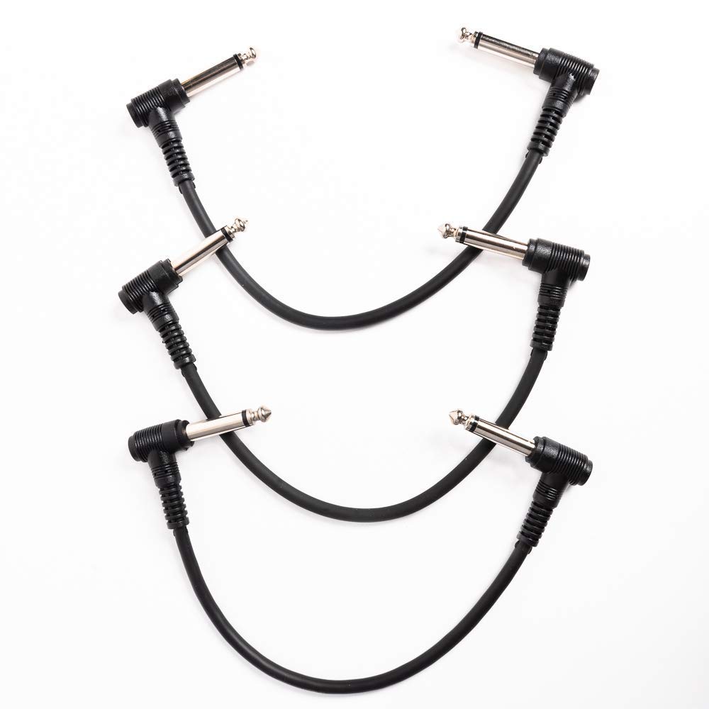 Senor Cable 6 Inch Guitar Patch Cable Black 3-Pack Guitar Effect Pedal Cables | Pedal Patch Cables | Guitar Effect Patch Cables | Patch Cables Guitar | Guitar Patch Cables | Guitar Cables Pedal