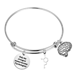 gzrlyf female psychologist gifts bracelet funny psychotherapist gifts only the strongest women become psychologists (bracelet)