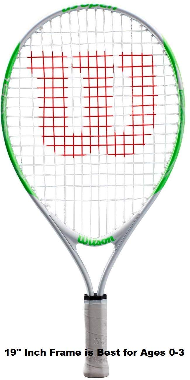 Generic Wilson US Open 25 Junior Tennis Racquet Bundled with a Green/White Wilson Advantage II Tennis Bag (Perfect for Beginner Players Age 9-10) Green/White Bag 25 Inch Racquet