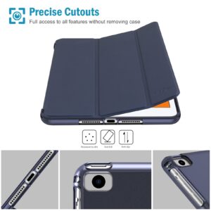 ProCase Slim Cover for iPad Mini 5 Generation 2019/ Mini 4 3 2 1 (Old Model) 7.9 inch, Slim Soft TPU Back Cover Trifold Stand Folio Smart Case for iPad Mini 5 4 3 2 1 -Navy