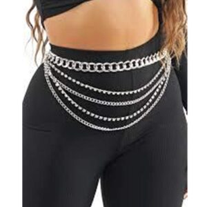 bodiy silver crystal waist chain jewelry belt sparkly rhinestone belly chains rave body jewelry for women