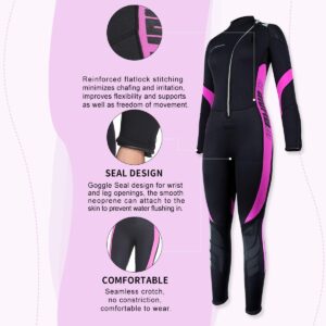 Seaskin Wetsuits for Men Women 3mm Front Zip Full Wetsuit