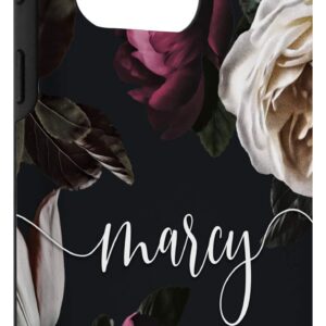 Galaxy S20 Ultra Marcy - Elegant Floral Rose & Peony Personalized Name Case