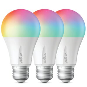 sengled zigbee smart light bulbs, smart hub required, works with smartthings and echo with built-in hub, voice control with alexa and google home, color changing 60w eqv. a19 alexa light bulb, 3 pack