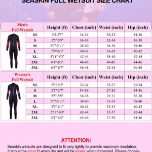 Seaskin Wetsuits for Men Women 3mm Front Zip Full Wetsuit