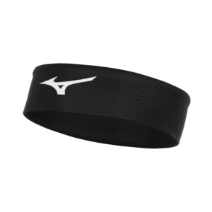 mizuno player headband, black, one size fits most