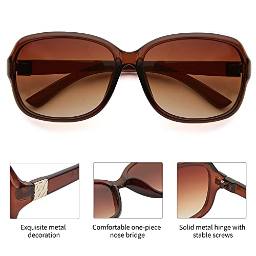 Madison Avenue 2 Pack Classic Vintage Sunglasses for Women, Fashion Sun Glasses with UV400 Protection