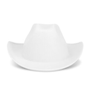 Zodaca White Cowboy Hat - Felt Cowboy Hats for Men, Women, Western Cowgirl Hat for Costume Birthday Bachelorette Party (Adult Size)