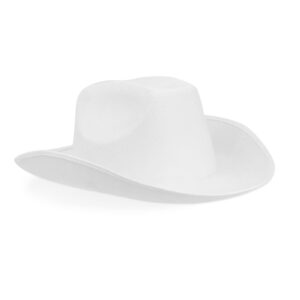 zodaca white cowboy hat - felt cowboy hats for men, women, western cowgirl hat for costume birthday bachelorette party (adult size)